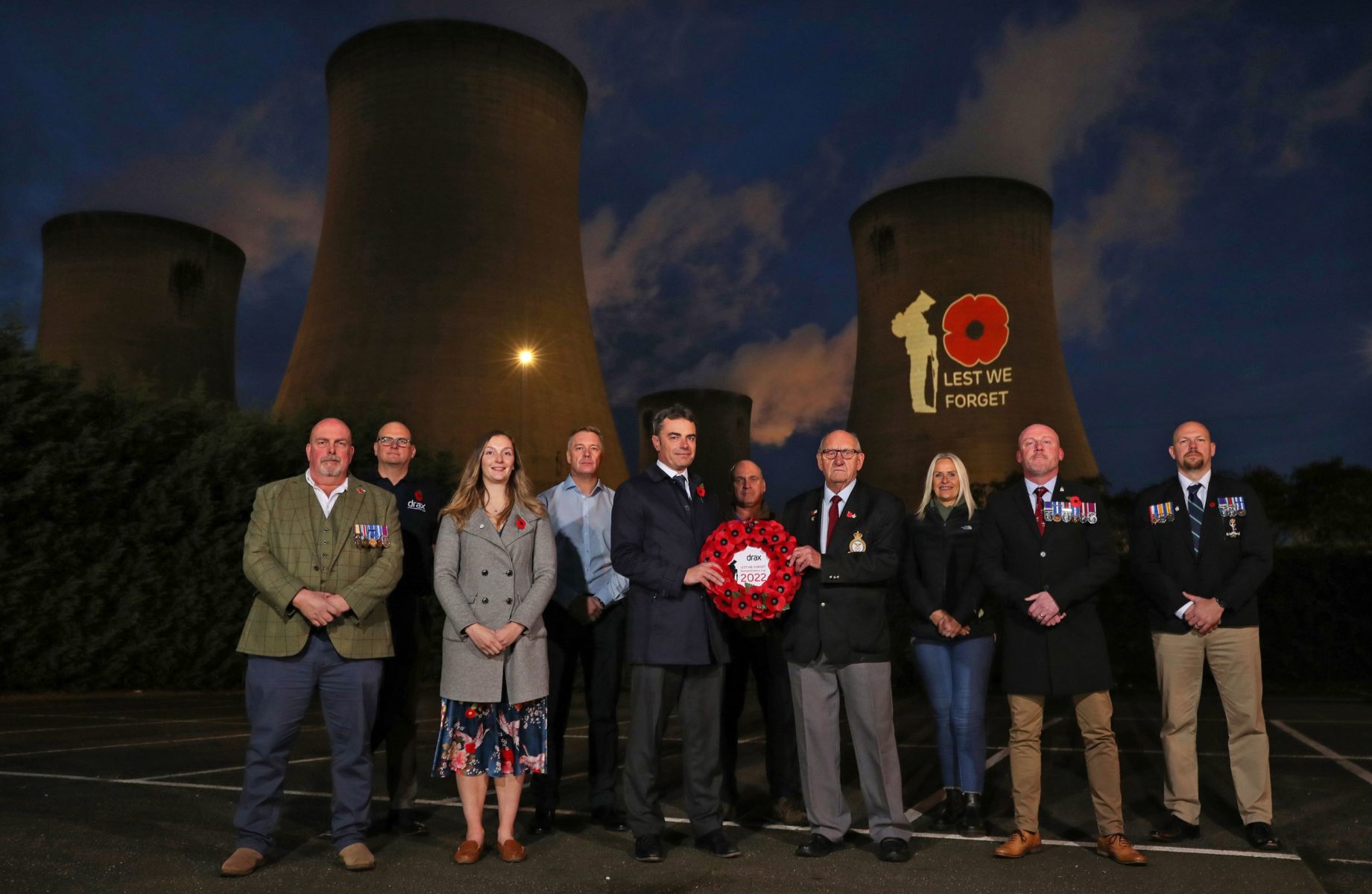 UK's largest power station lights up for Poppy Appeal - Drax UK