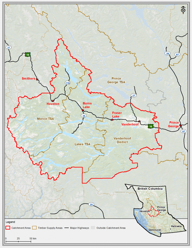 Burns Lake and Houston pellet plant catchment area analysis - Drax Global